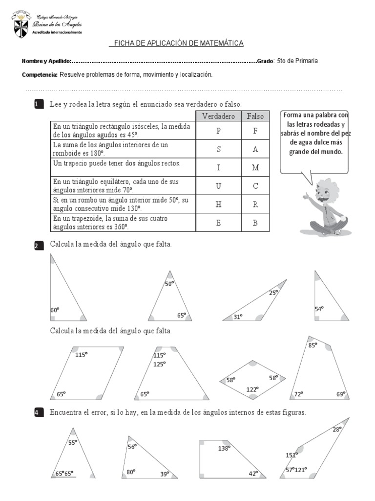 Ficha Triangulos | PDF | Triángulo | Geometría