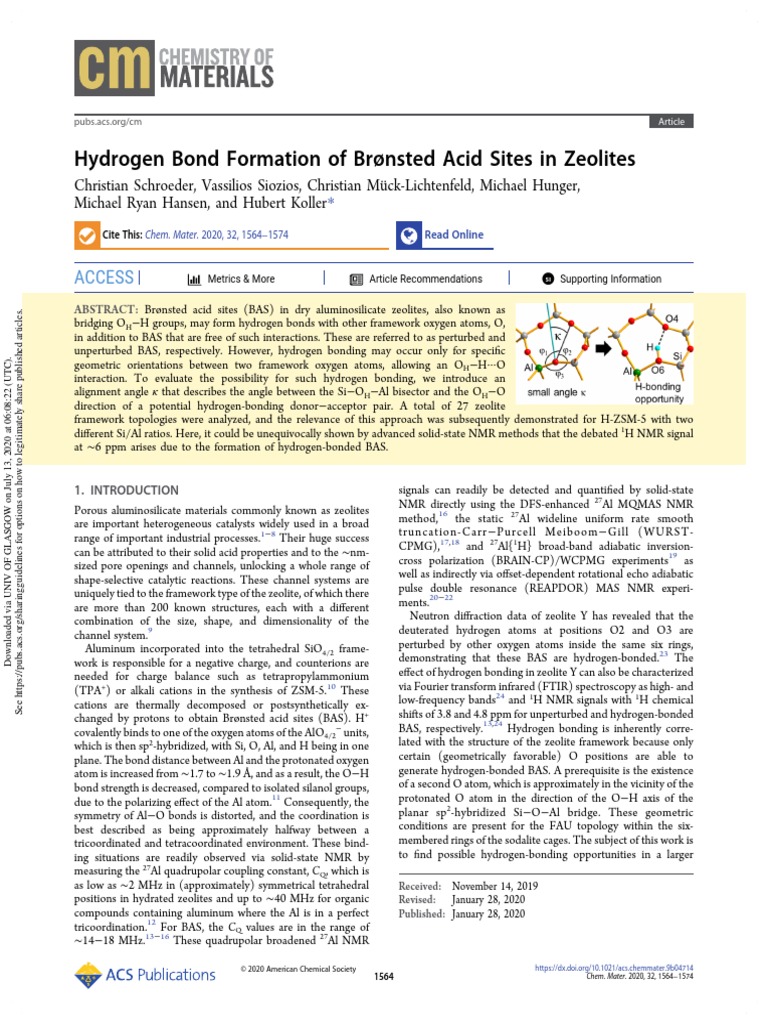 Schroeder 2020 | PDF | Nuclear Magnetic Resonance | Hydrogen Bond