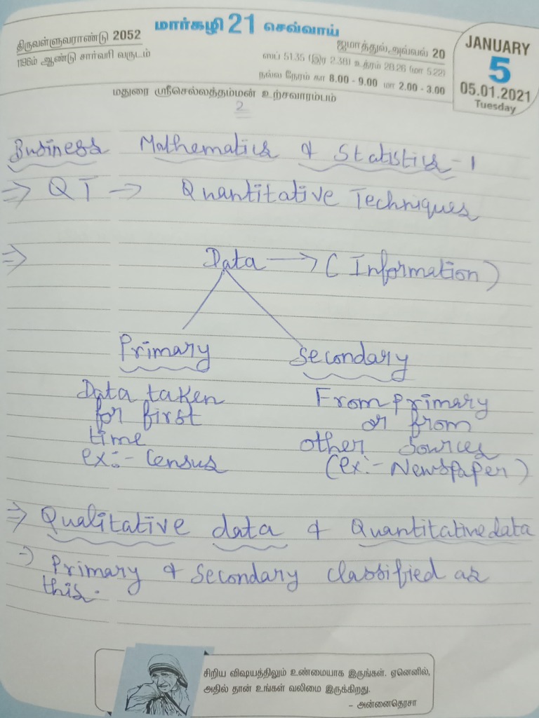 Business Maths Notes | PDF