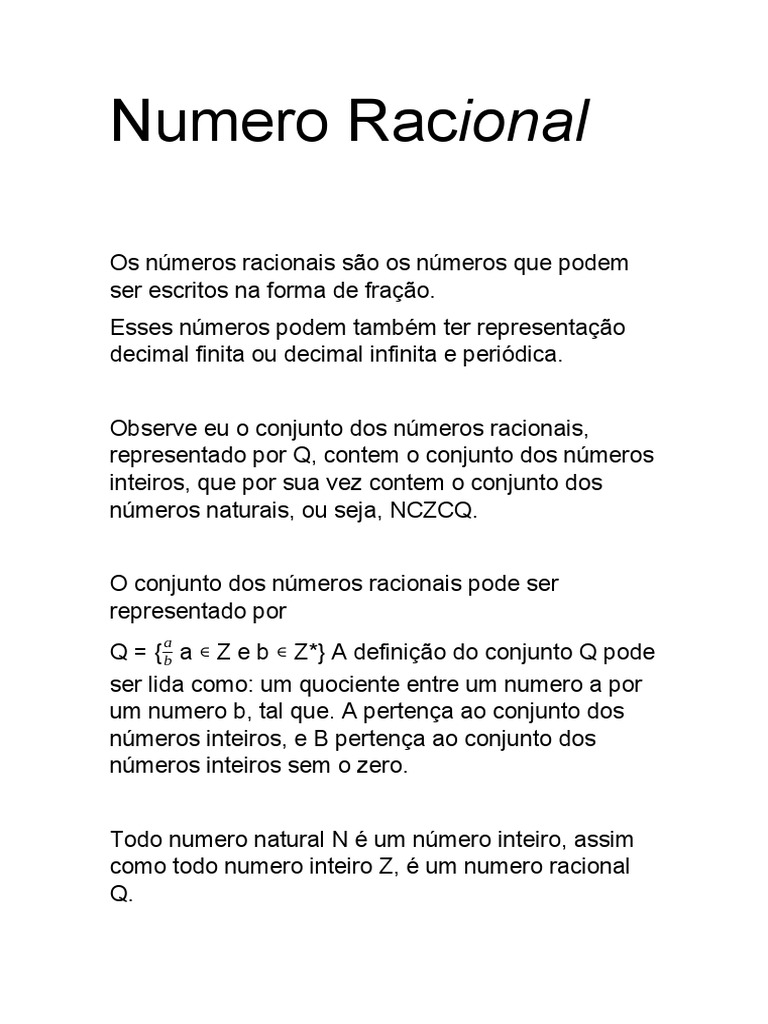 Numero Racional | PDF