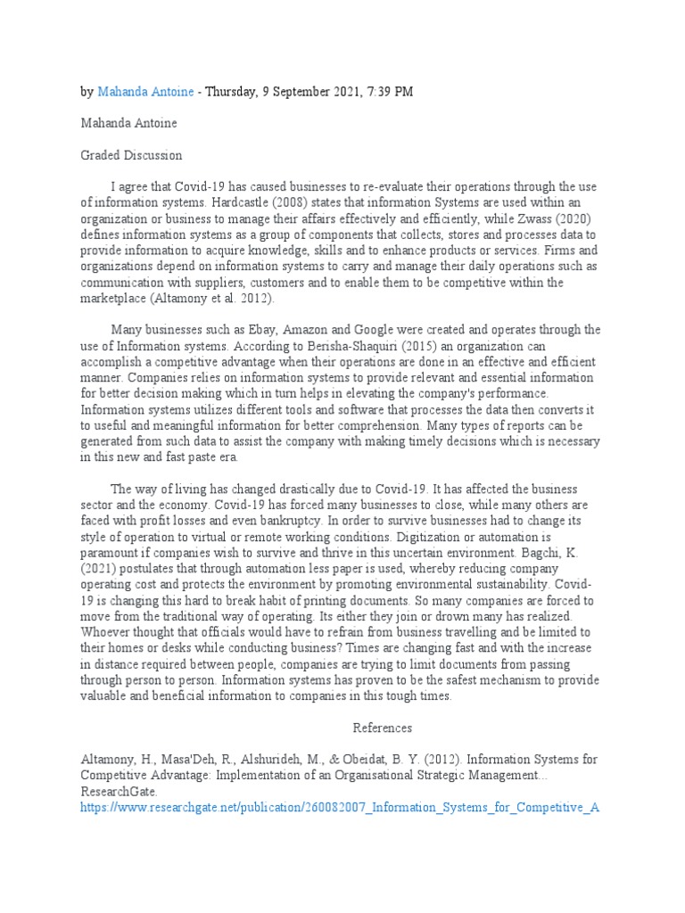 Response 3 | PDF | Information | Information System