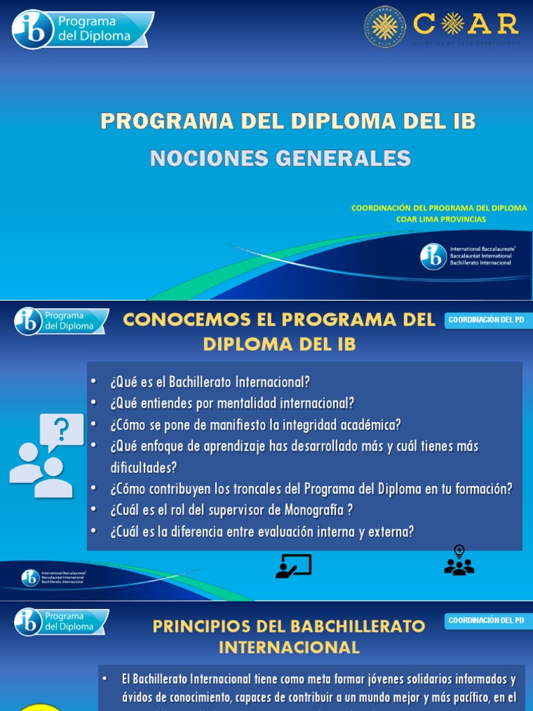 PROGRAMA DEL DIPLOMA DEL IB_Nociones generales_Estudiantes | PDF