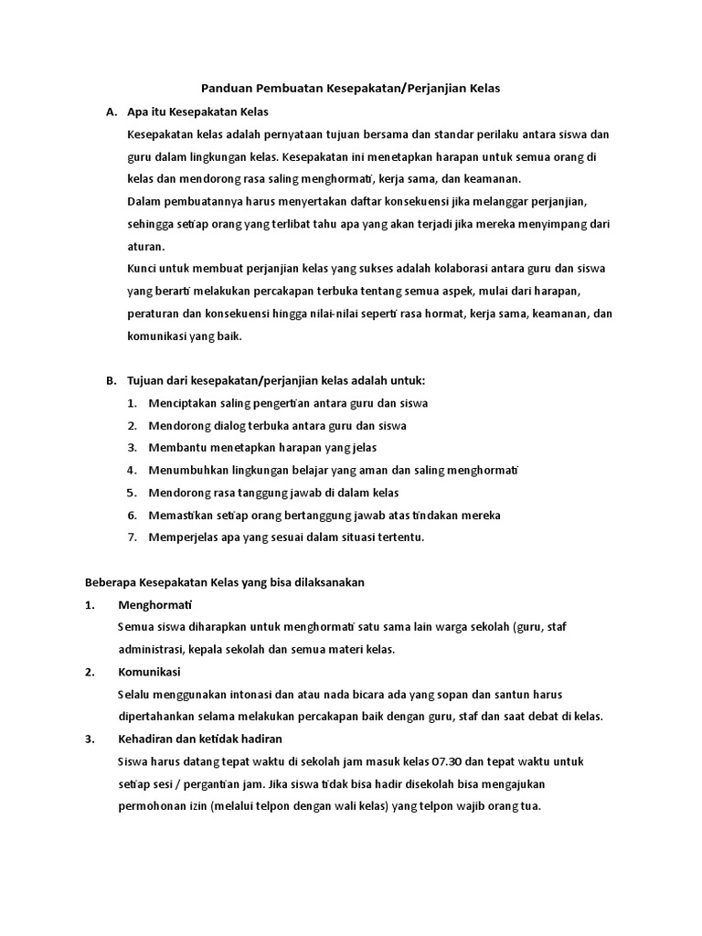 Panduan Pembuatan Kesepakatan | PDF