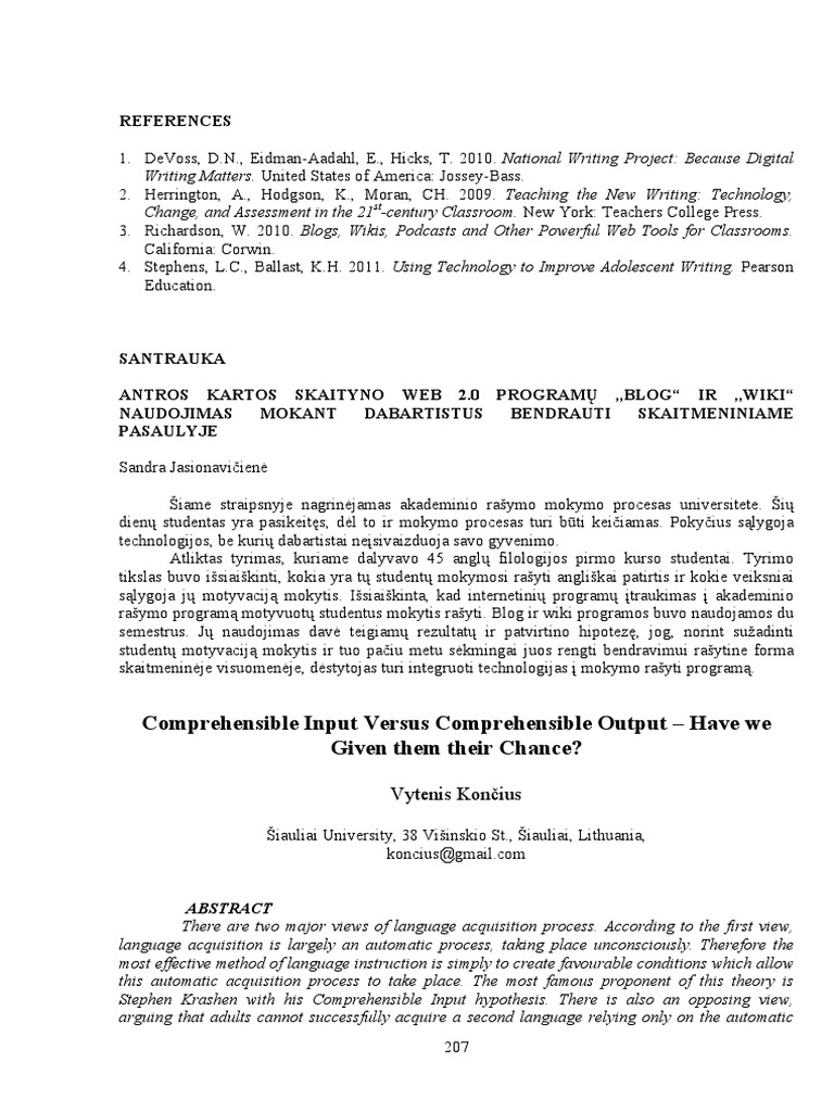 Krashen Vs Swain | PDF