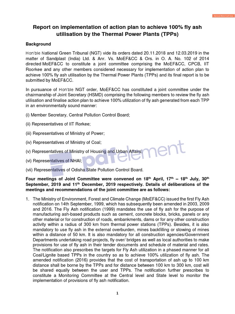 Report of MoEF&CC, CPCB, IIT Roorkee-O.a. No. 117,102 & 499 of 2014 ...