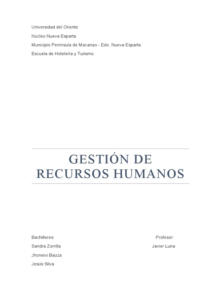 Gestion de RRHH | PDF | Gestión de recursos humanos | Salario