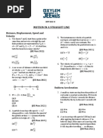 Motion in Straight Line JEE Notes Practice PYQs | PDF