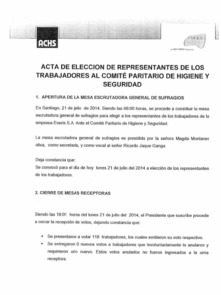 Acta Constitución Comité Paritario | PDF Acta Constitución Comité Paritario | PDF