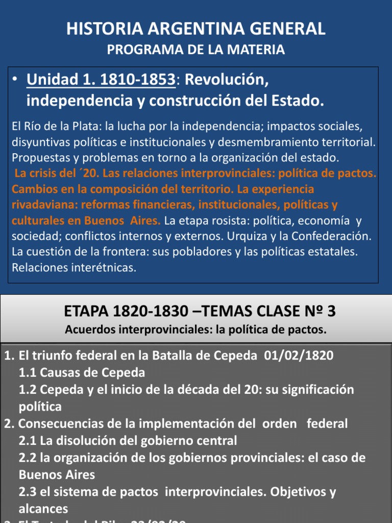 Organización del Estado en 1820-1830 | PDF | Argentina | América del Sur