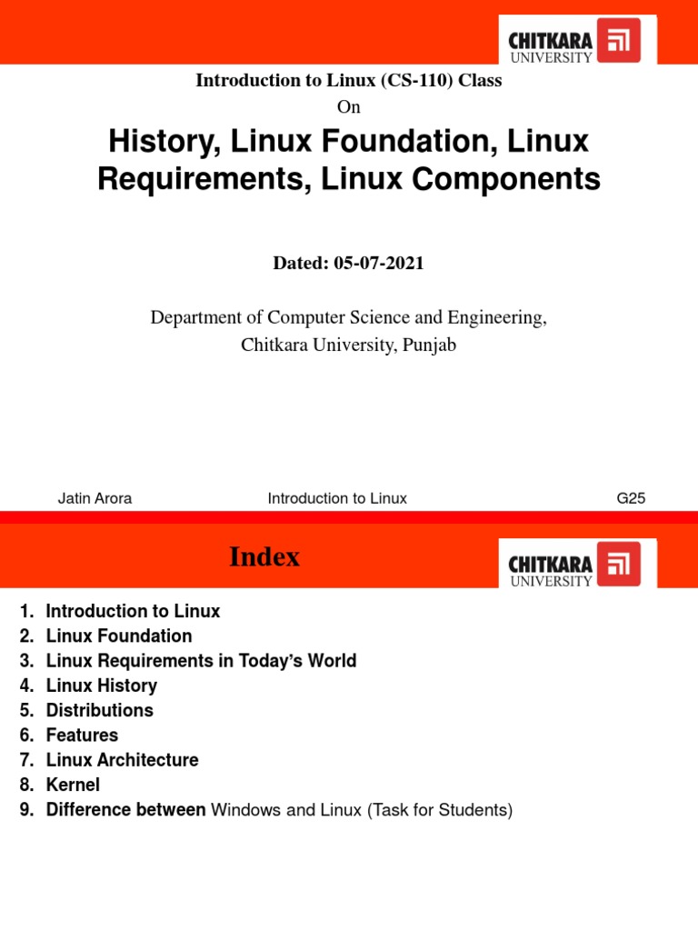 History, Linux Foundation, Linux Requirements, Linux Components | PDF ...