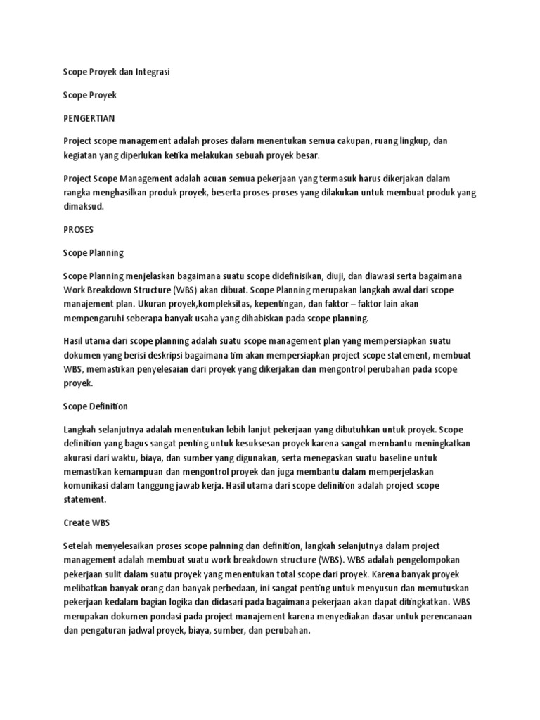 Scope Proyek Da-WPS Office | PDF