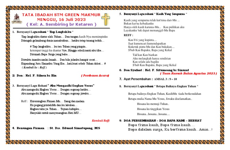 Tata Ibadah STM Makmur JULI 2023 | PDF