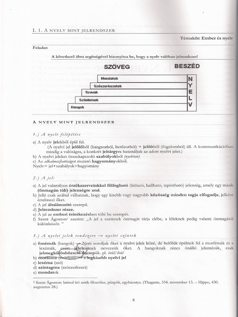 A Nyelv Mint Jelrendszer | PDF