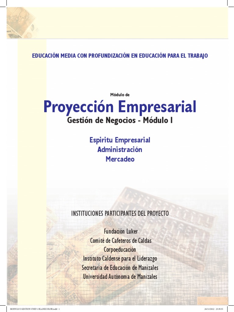 MODULO I Proyección Empresarial | Descargar gratis PDF | Colombia ...