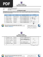 LAC Session Attendance Sheet Template | PDF