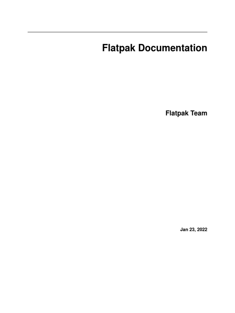 Flatpak | PDF | Linux Distribution | Application Software