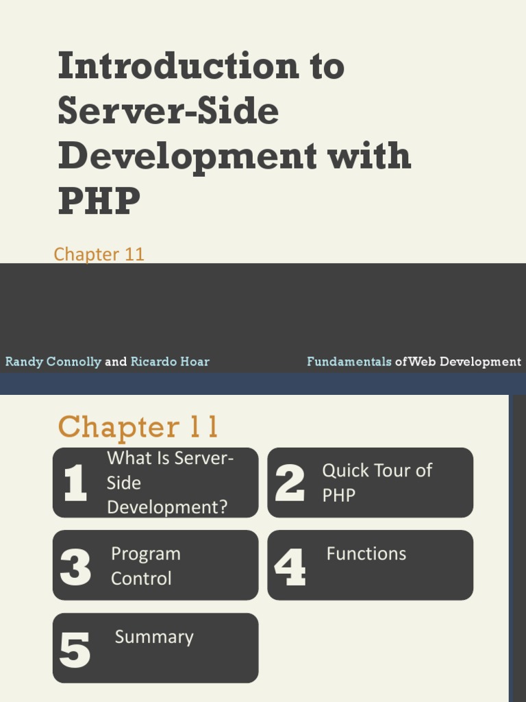 Chapter11 - IntroductionToServerSideDevelopmentwithPHP | PDF | Php | Parameter (Computer ...