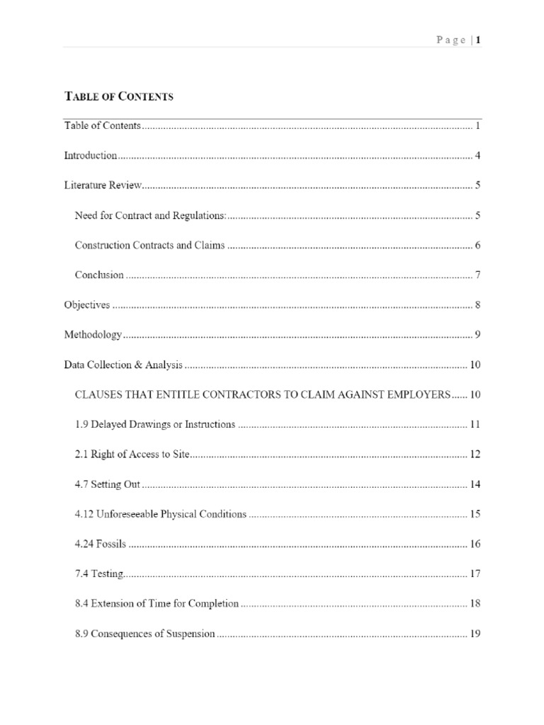 FIDIC - 1999 Red Book - Outline of Claim | PDF