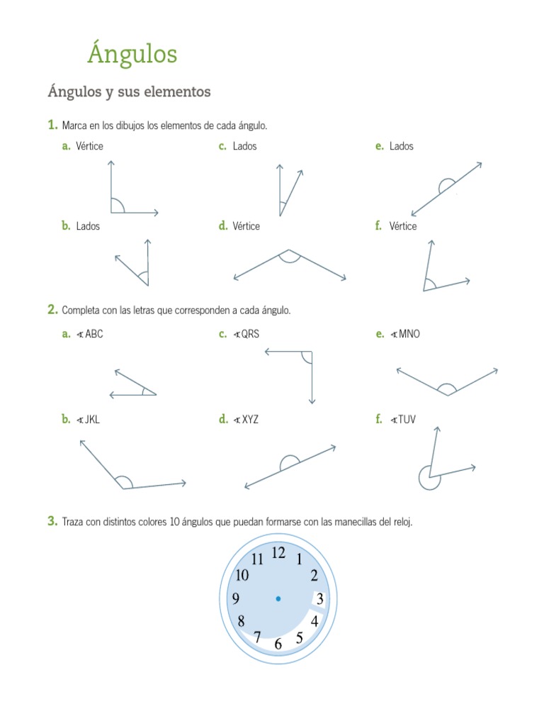 Ángulos | PDF | Ángulo | Geometría Elemental