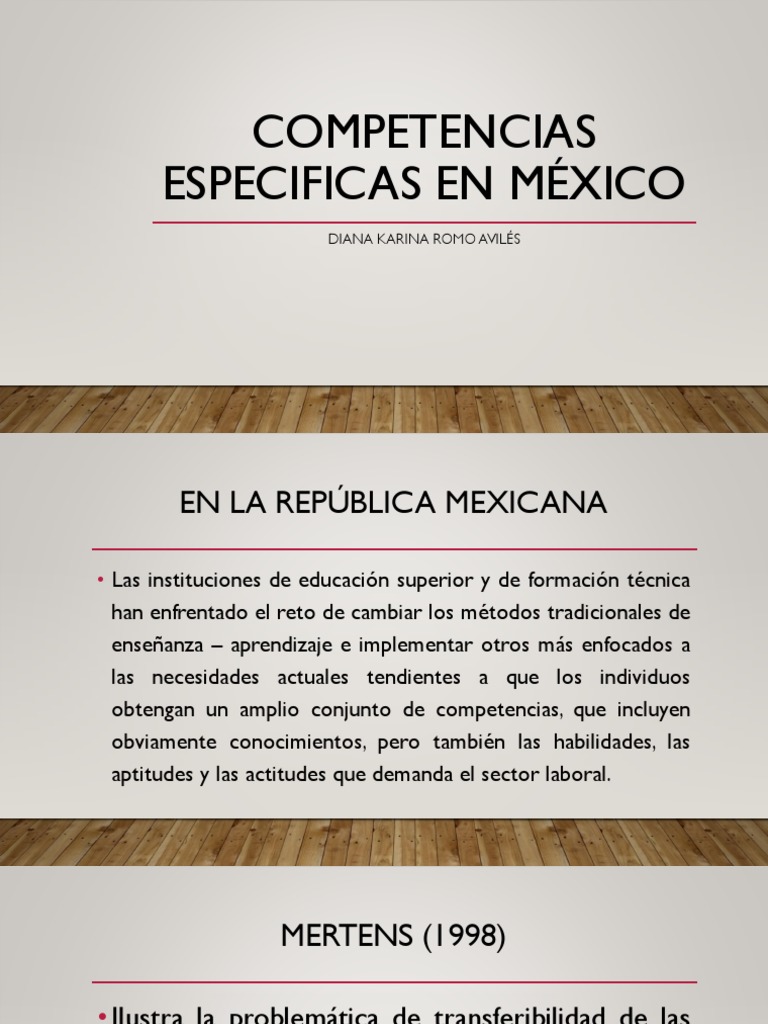 Competencias Especificas en México | PDF | Enseñando | México