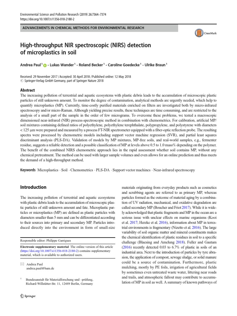 2018 - High-Throughput NIR Spectroscopic (NIRS) Detection of ...