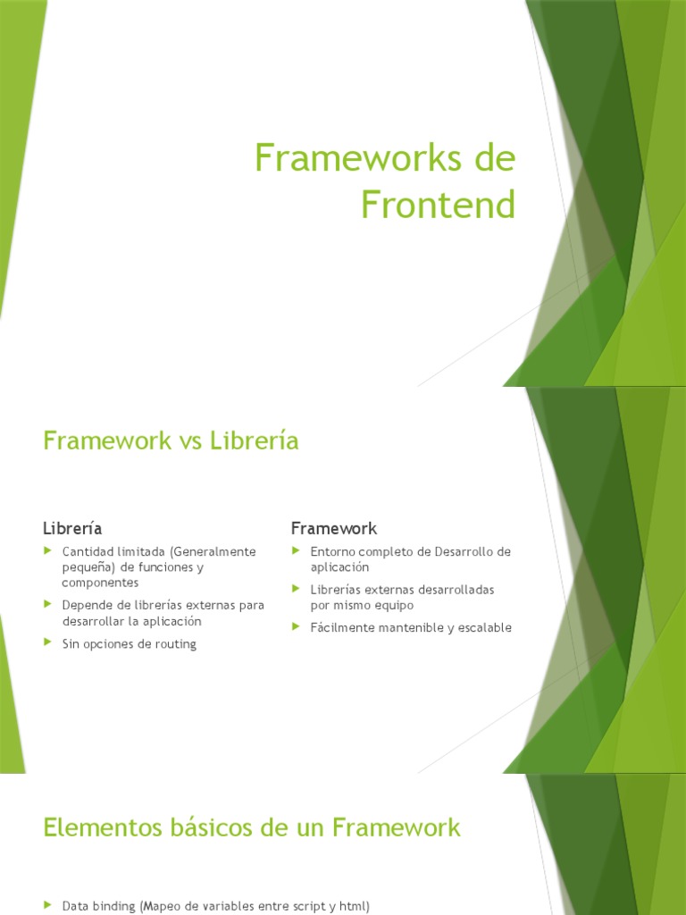 Frameworks De Frontend Pdf Gestión De Tecnología De La Información Desarrollo De Software 