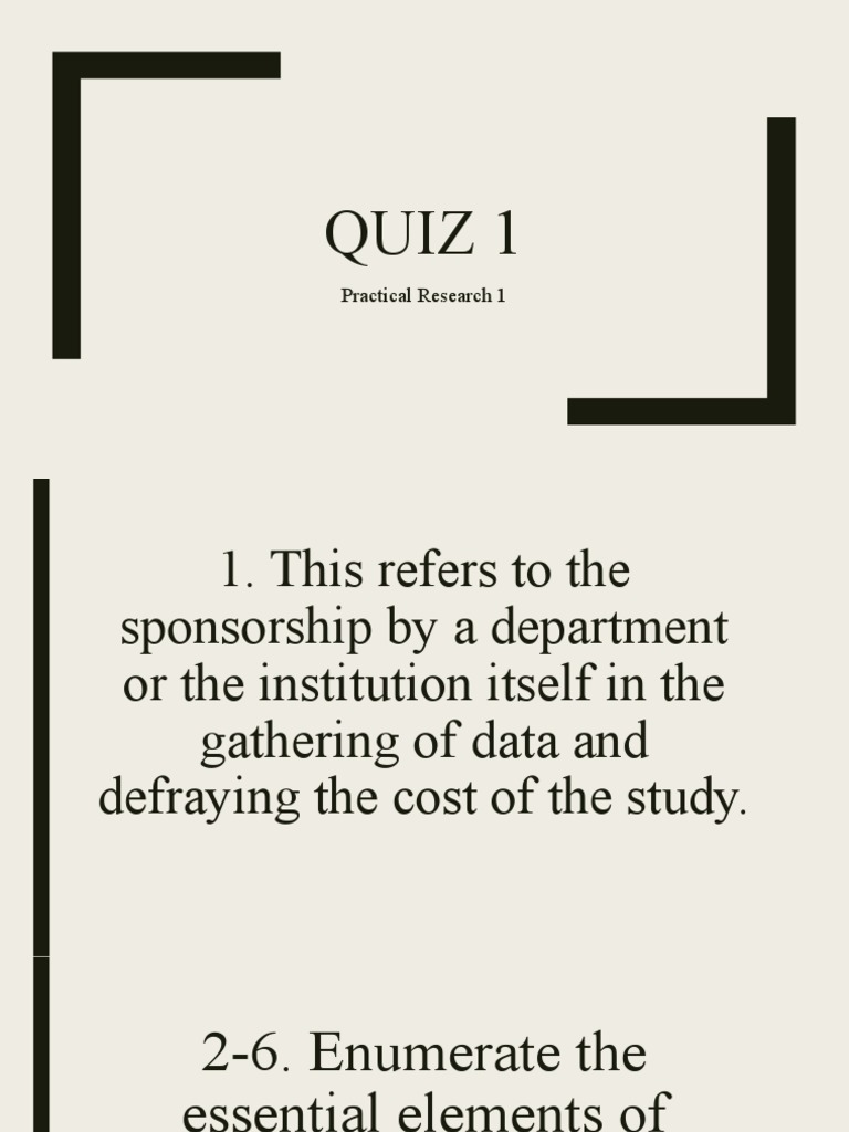 Quiz 1 | PDF