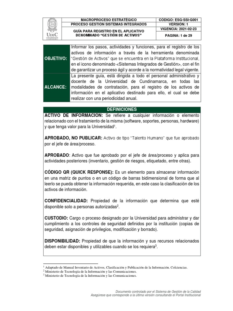 Esg Ssi G001 - V1 | PDF | Sistema de manejo de calidad | Hardware de la computadora
