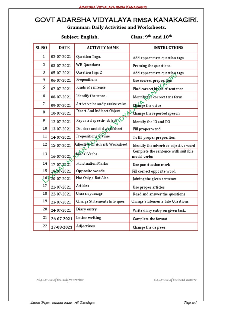 9-10th Bridge Course Worksheets - Copy-1 | Download Free PDF | Adverb ...