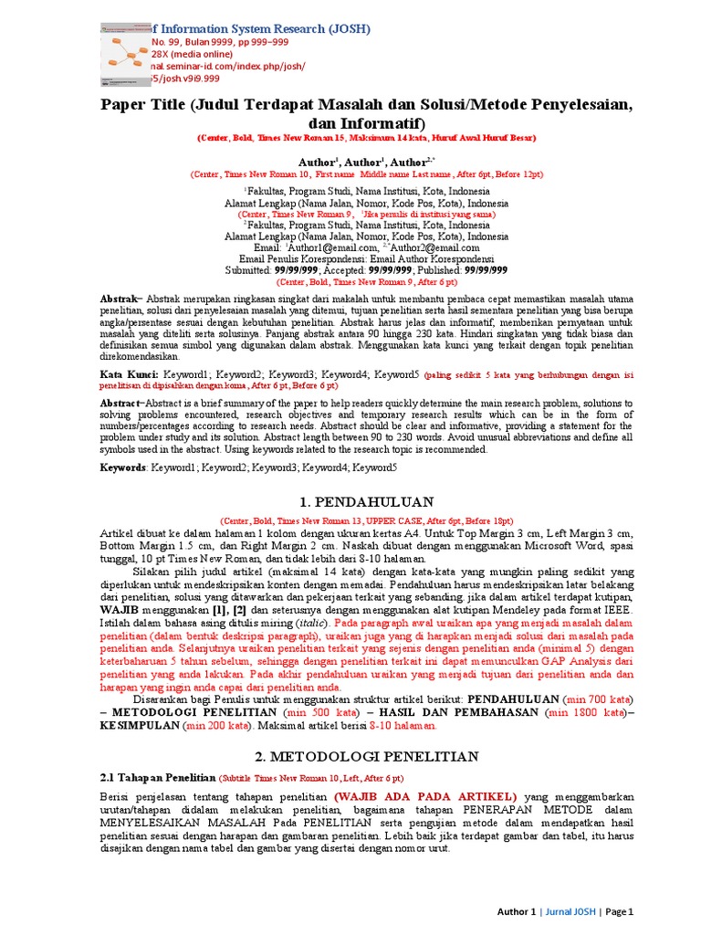 Template JOSH 2022 | PDF