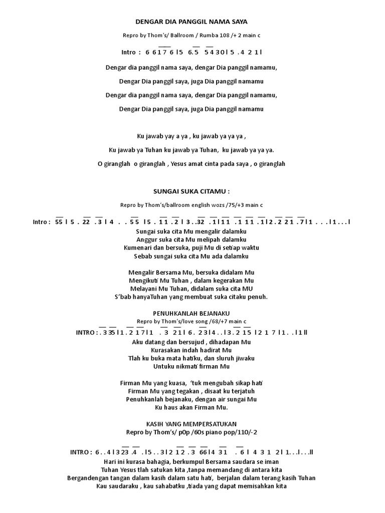 Dengar Dia Panggil Nama Saya | PDF