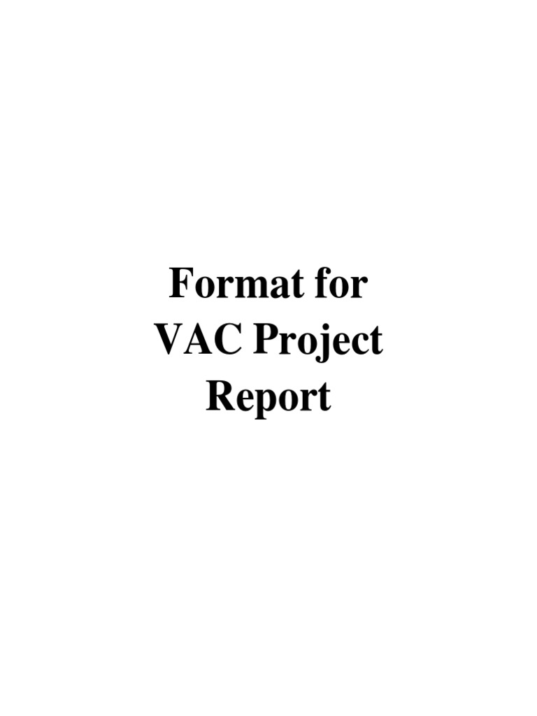 VAC Project Report Format | PDF | Project Management | Computing