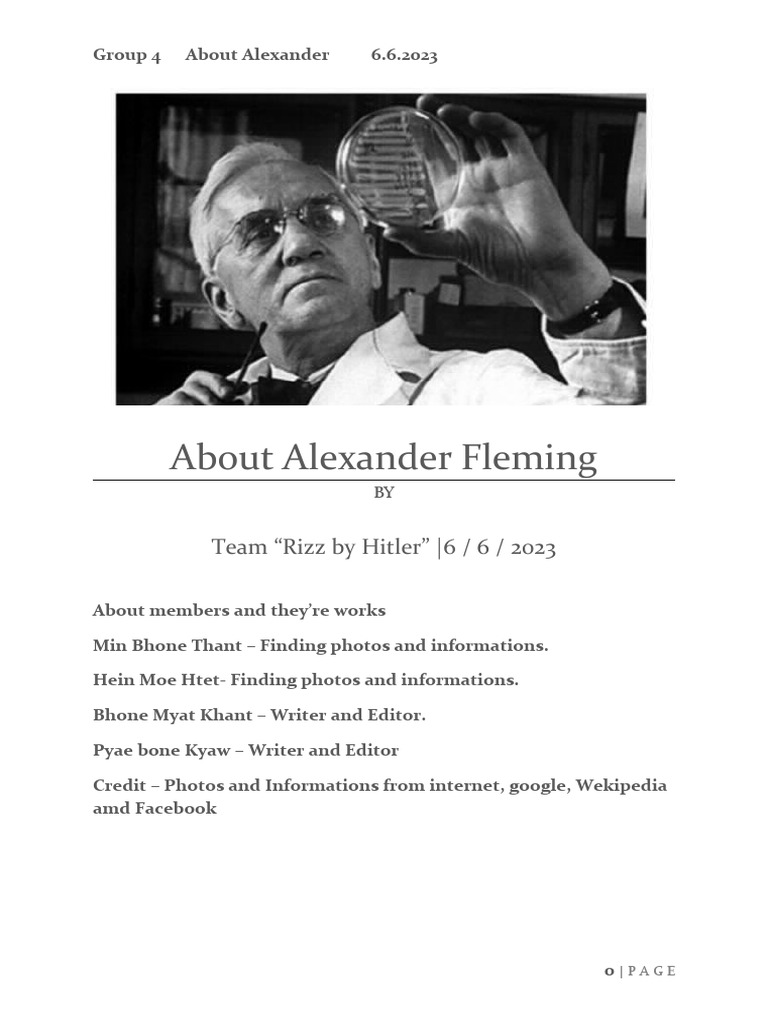 About Alexander Fleming | PDF