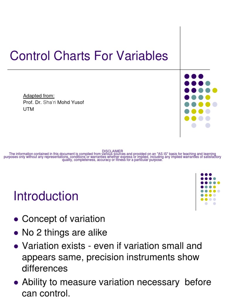 Control Charts for Quality Improvement | PDF