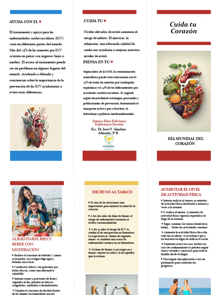 Brochure Del Corazon | PDF | Enfermedades cardiovasculares ...