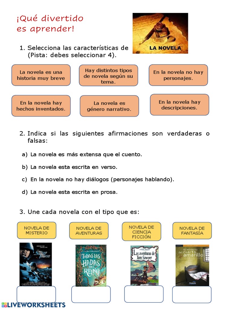 ¡Qué Divertido Es Aprender!: 1. Selecciona Las Características de ...