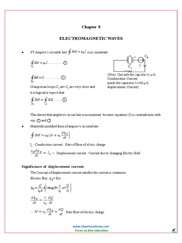 12 Physics Revision Notes Chapter 8 | PDF | Electromagnetic Radiation ...