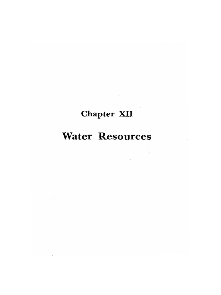 Chapter 12 - Water Resources | PDF