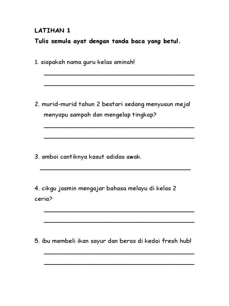 LATIHAN Tanda Baca | PDF