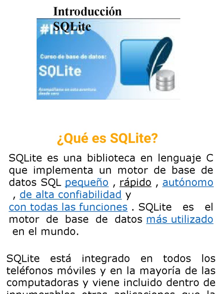 Curso de Base de Datos SQLite | PDF
