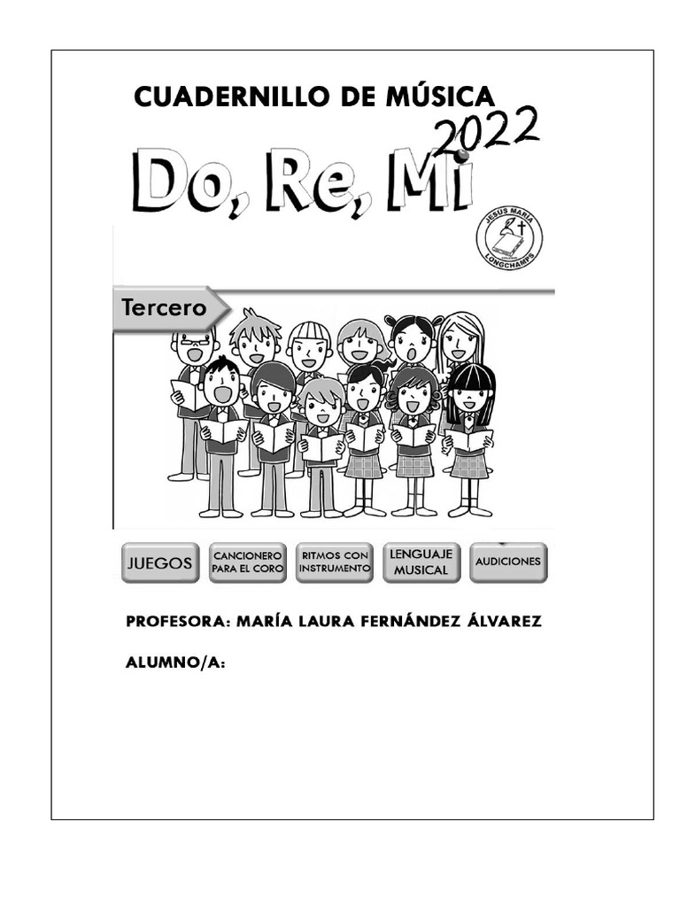 Cuaderno de Actividades Musicales Infantil | PDF | Sonido | Clave