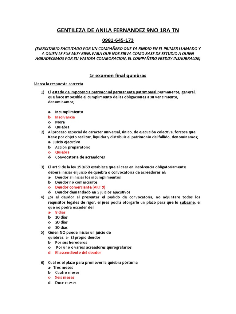 Consecuencias de un Examen Fallido | PDF | Bancarrota | Apelación