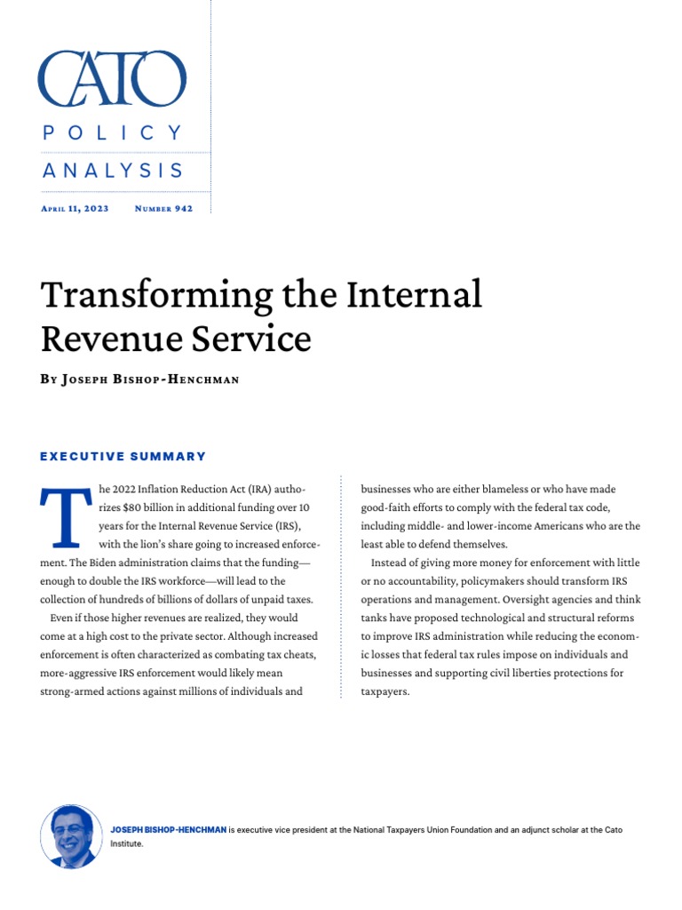 Transforming The Internal Revenue Service | PDF | Internal Revenue ...