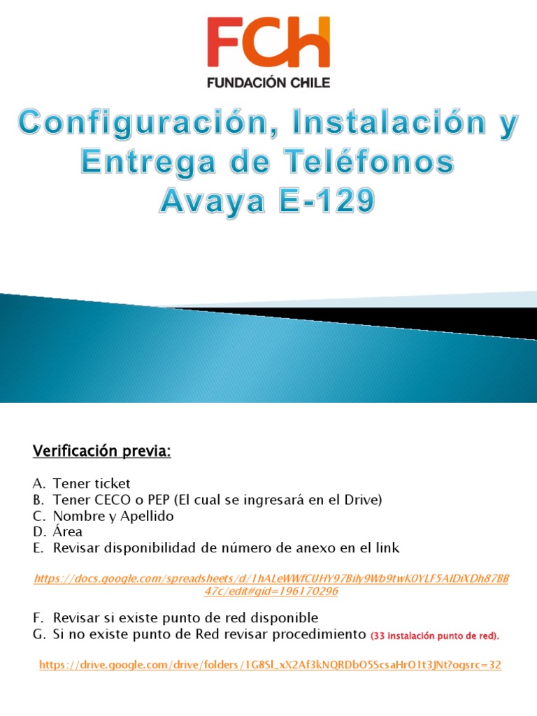 Manual de Instalacion AVAYA - E129 | PDF | Contraseña | Voz sobre IP