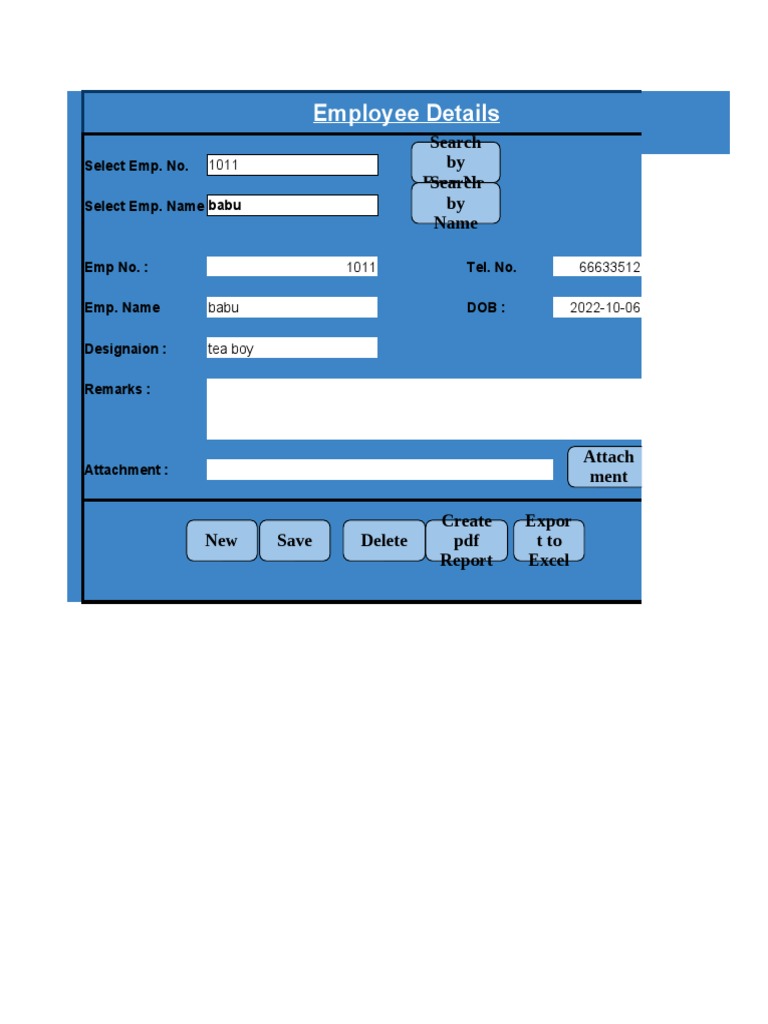 Employee Details | PDF