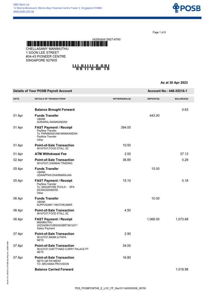 Statement | Download Free PDF | Overdraft | Deposit Account