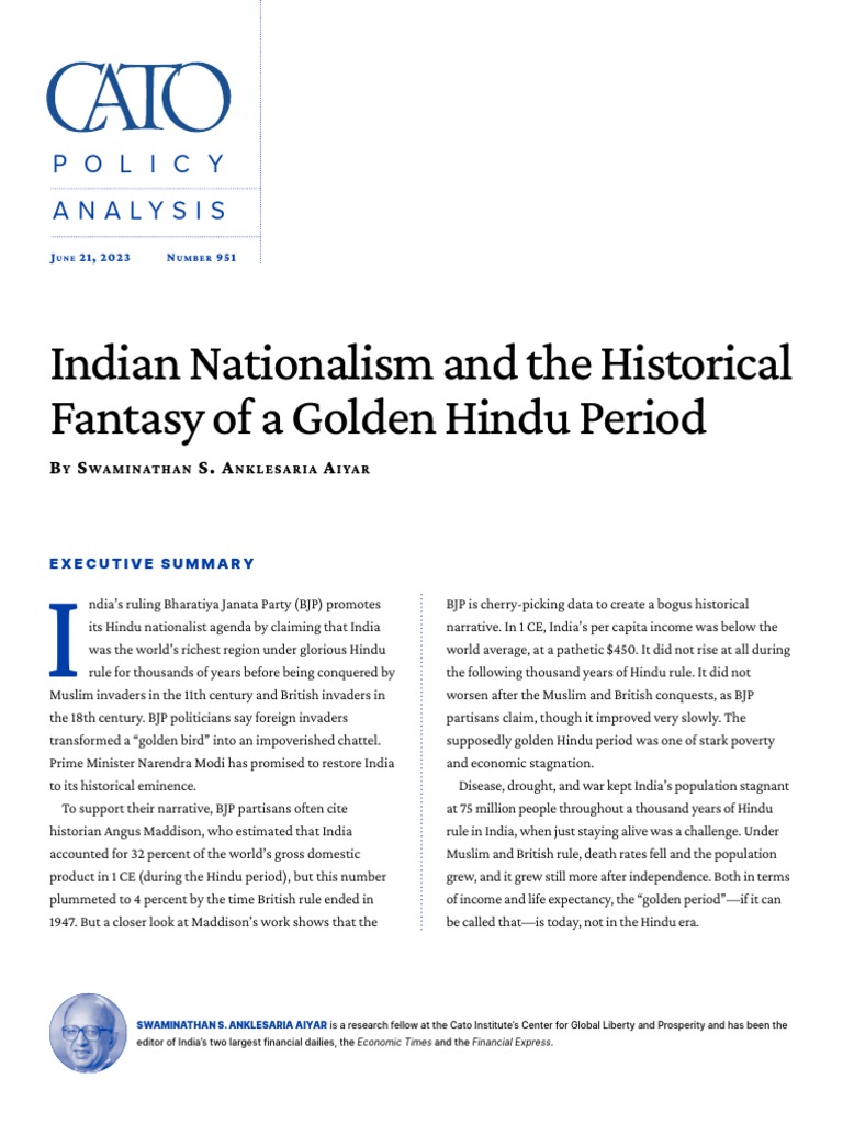 Indian Nationalism and The Historical Fantasy of A Golden Hindu Period ...