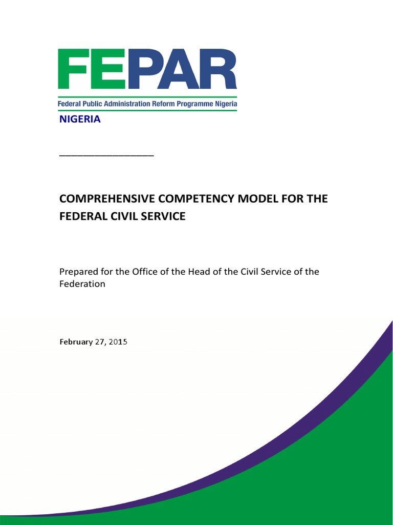 Compehensive Competency Framework For The Federal Civil Service - Ver 1 ...