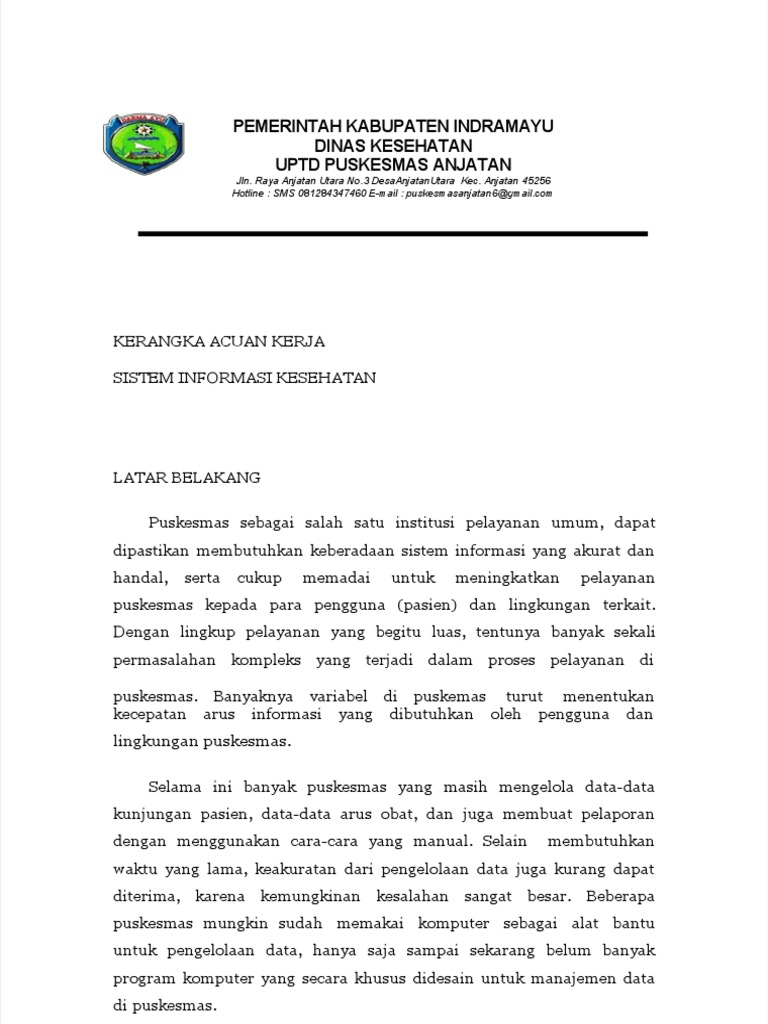 PDF Kerangka Acuan Kerja Sistem Informasi Ke Compress | PDF | Bisnis ...