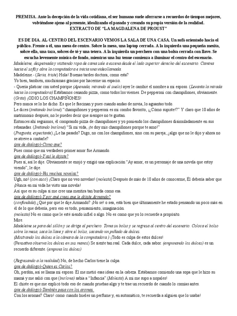 Final Version Monologo | PDF | Art | Mystery, Thriller & Crime Fiction